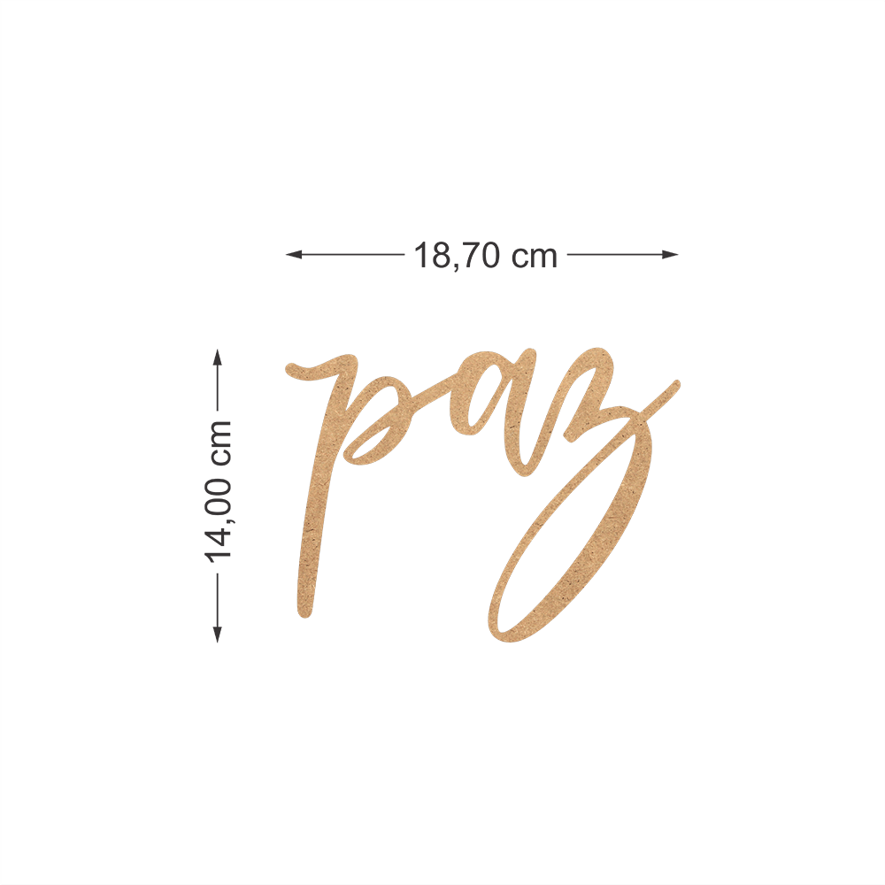 Lettering de Parede Paz I Defacile - Defacile