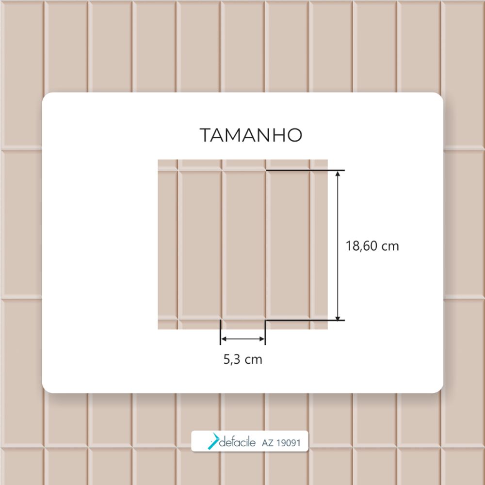 Azulejo Adesivo Tijolinho Bege | Defacile - Defacile