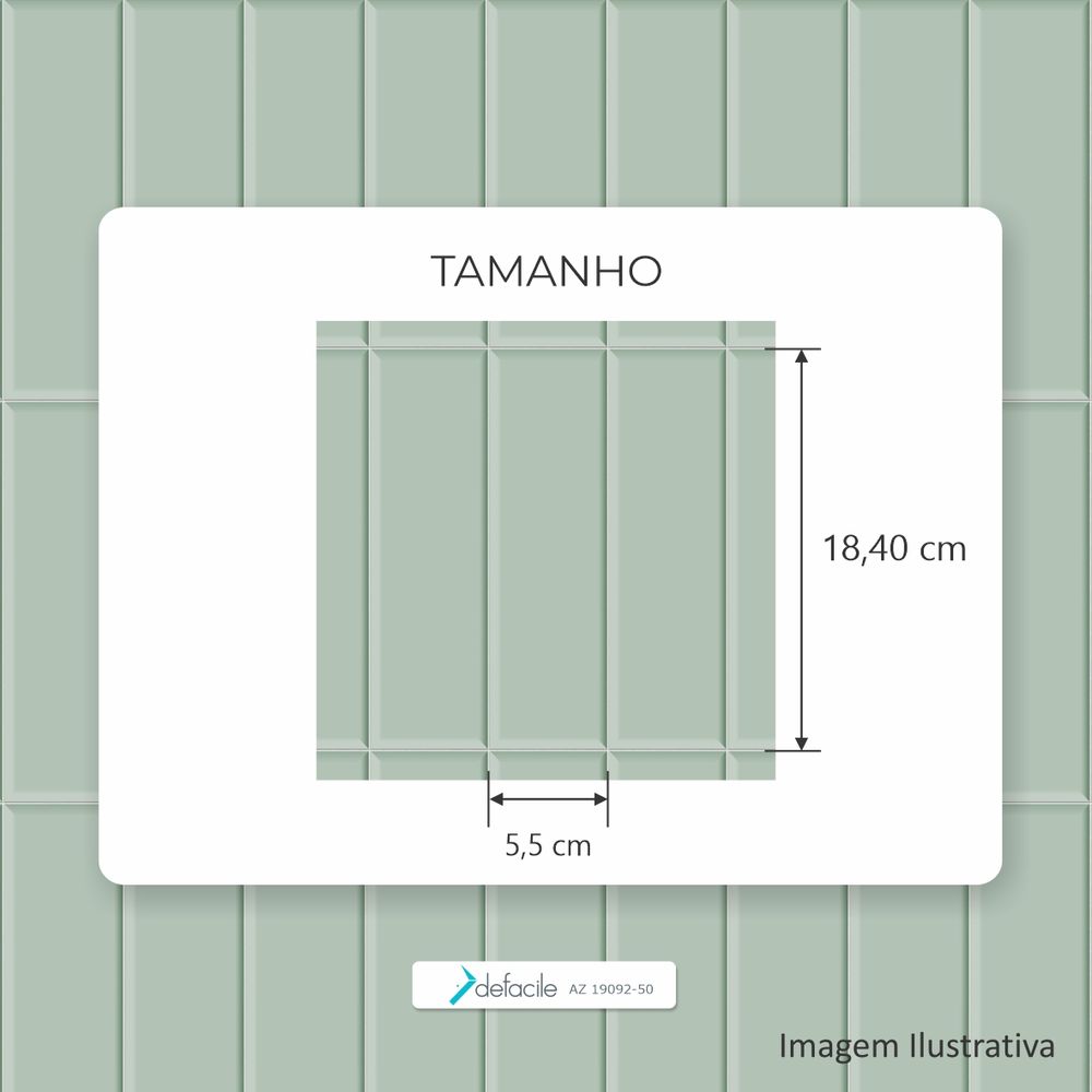 Azulejo Adesivo Tijolinho Verde | Defacile - Defacile