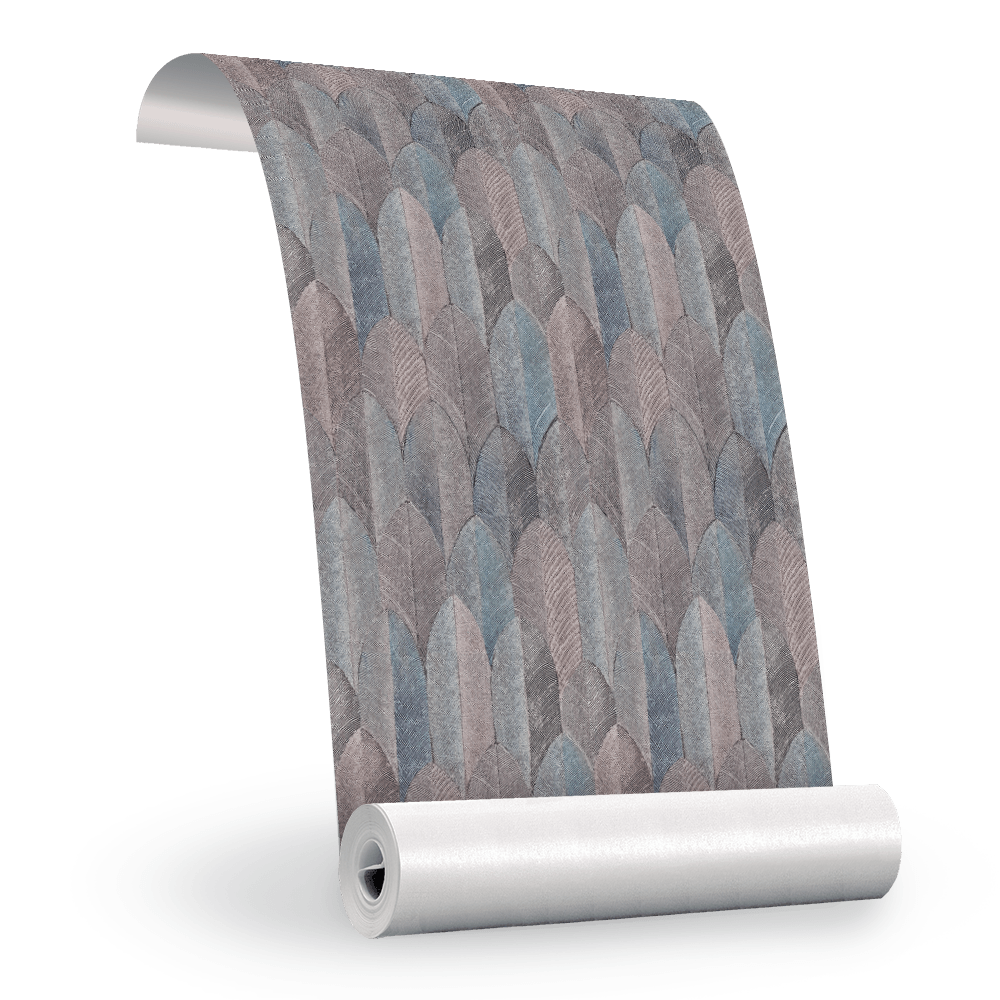 Papel De Parede Texturizado Penas Escuras Defacile Defacile